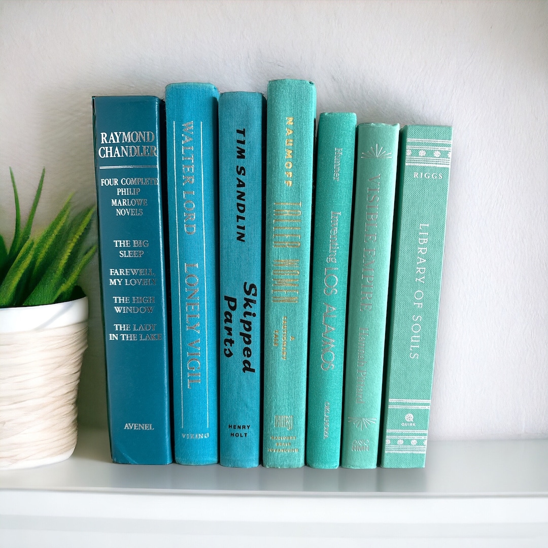 Modern Blue Books, Blue Ombre Books, Interior Decorator Books, Coastal ...