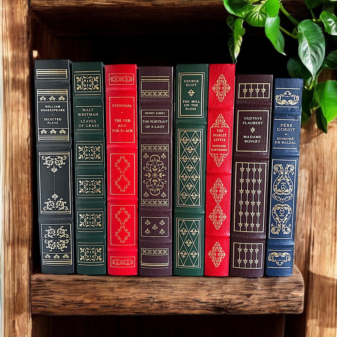 Vintage Franklin Library Book Collection Set of 8, Old Leather Books ...