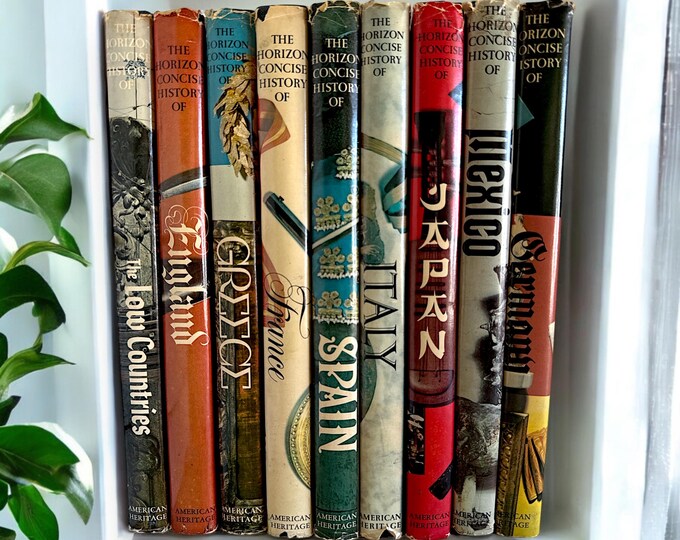 Vintage History Books Set of 9, the Horizon Concise History Books ...