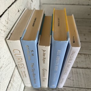 Light Blue and White Books for Home Decor Sky Blue Book Stack for ...