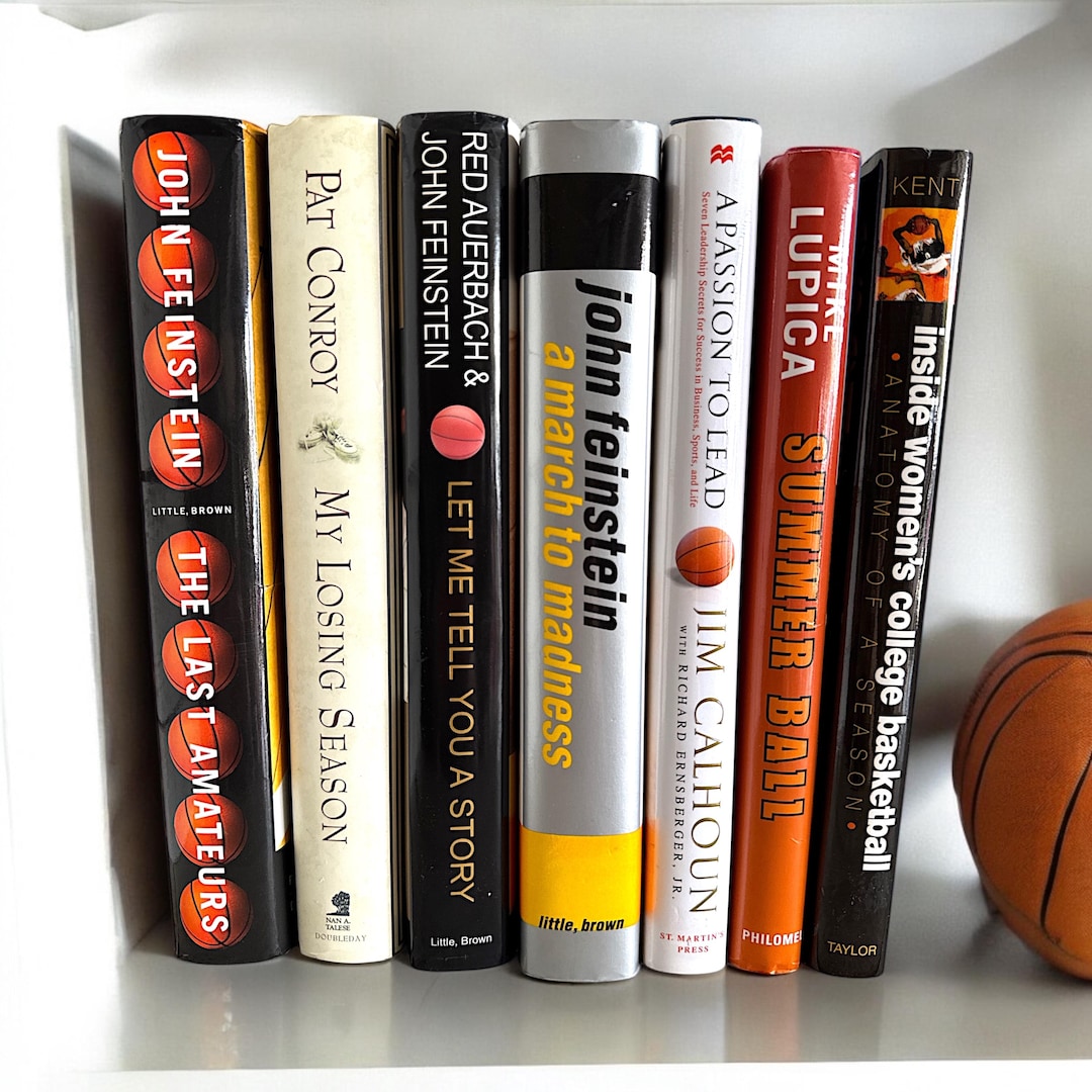 Basketball Books Set, Book Collection About Basketball, Sports Room ...