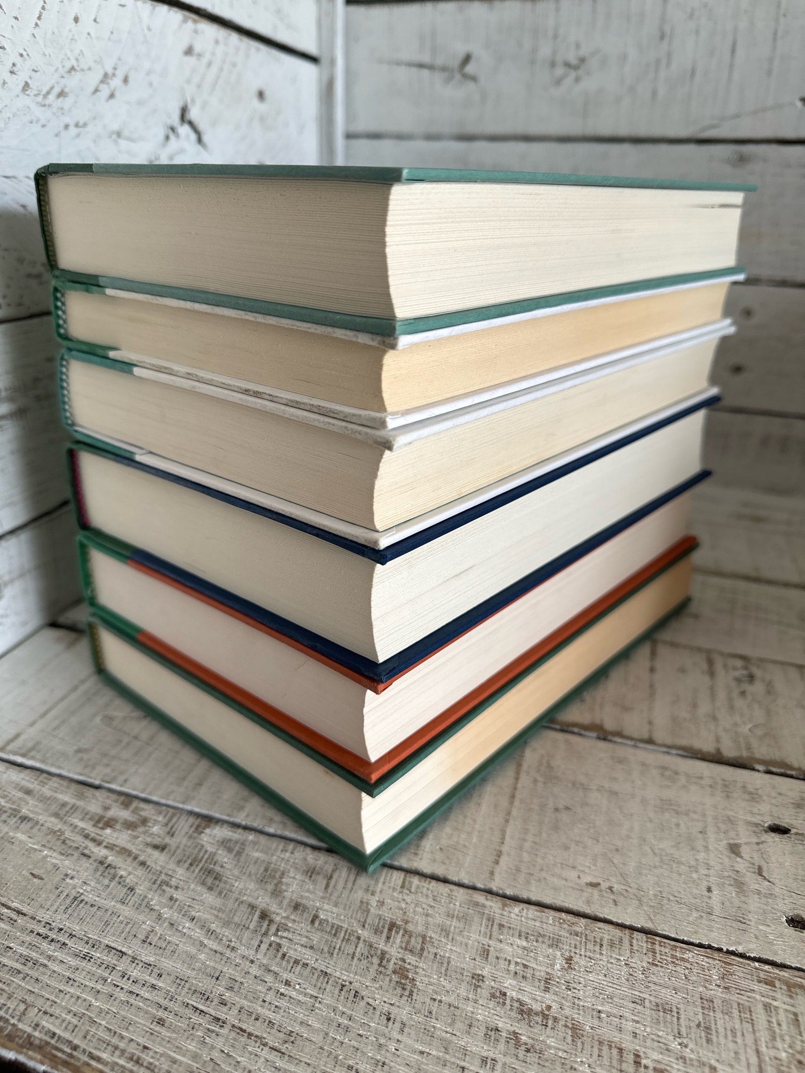 Green Books Set: Modern Home Decor, Forrest Green Book Collection - Etsy