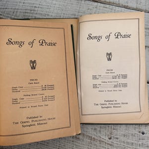 Antique Hymnals, Vintage Hymn Books, Antique Religious Books, Church ...