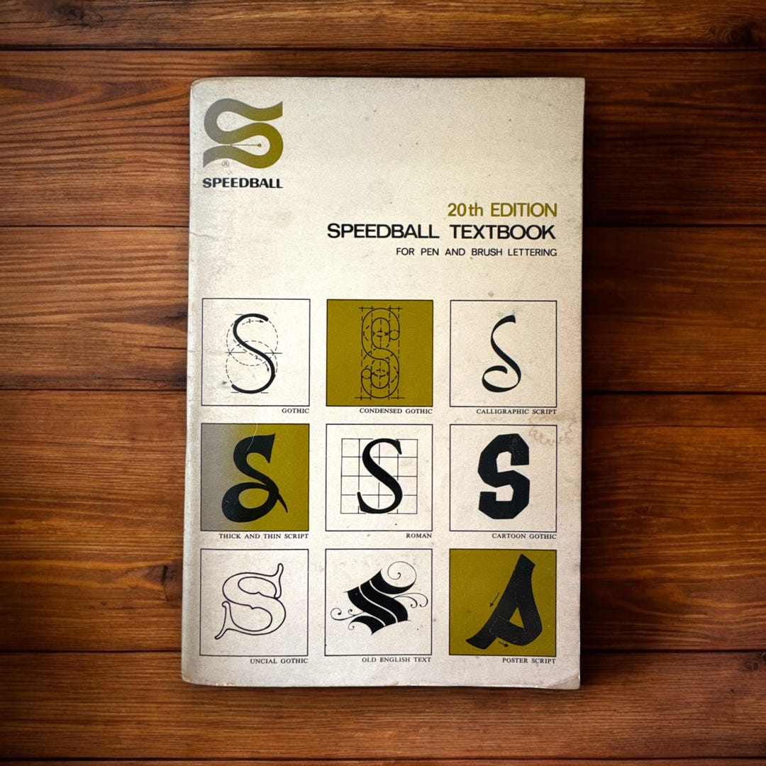 Speedball Textbook 20th Edition From 1972, Hand Lettering Guide ...
