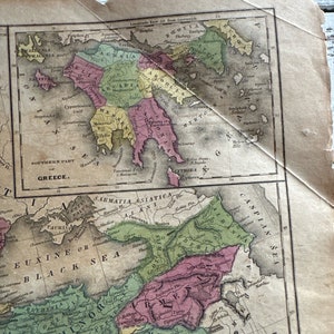 Antique 1845 Authentic Map of the Roman Empire From Olney's School ...