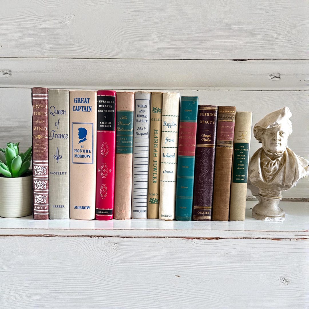 Vintage Decorative Book Set: 12 Classic Literature Books, 1929-1965 - Etsy