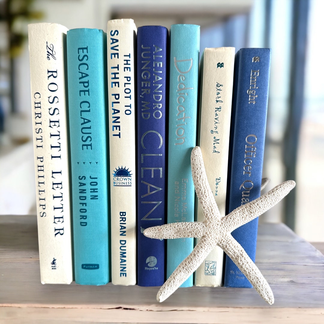 Blue and White Books, Collection of 7 REAL Interior Decorator Books in ...