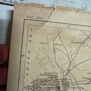 Antique 1891 Shropshire England Map Book Plate, Antique Stafford ...