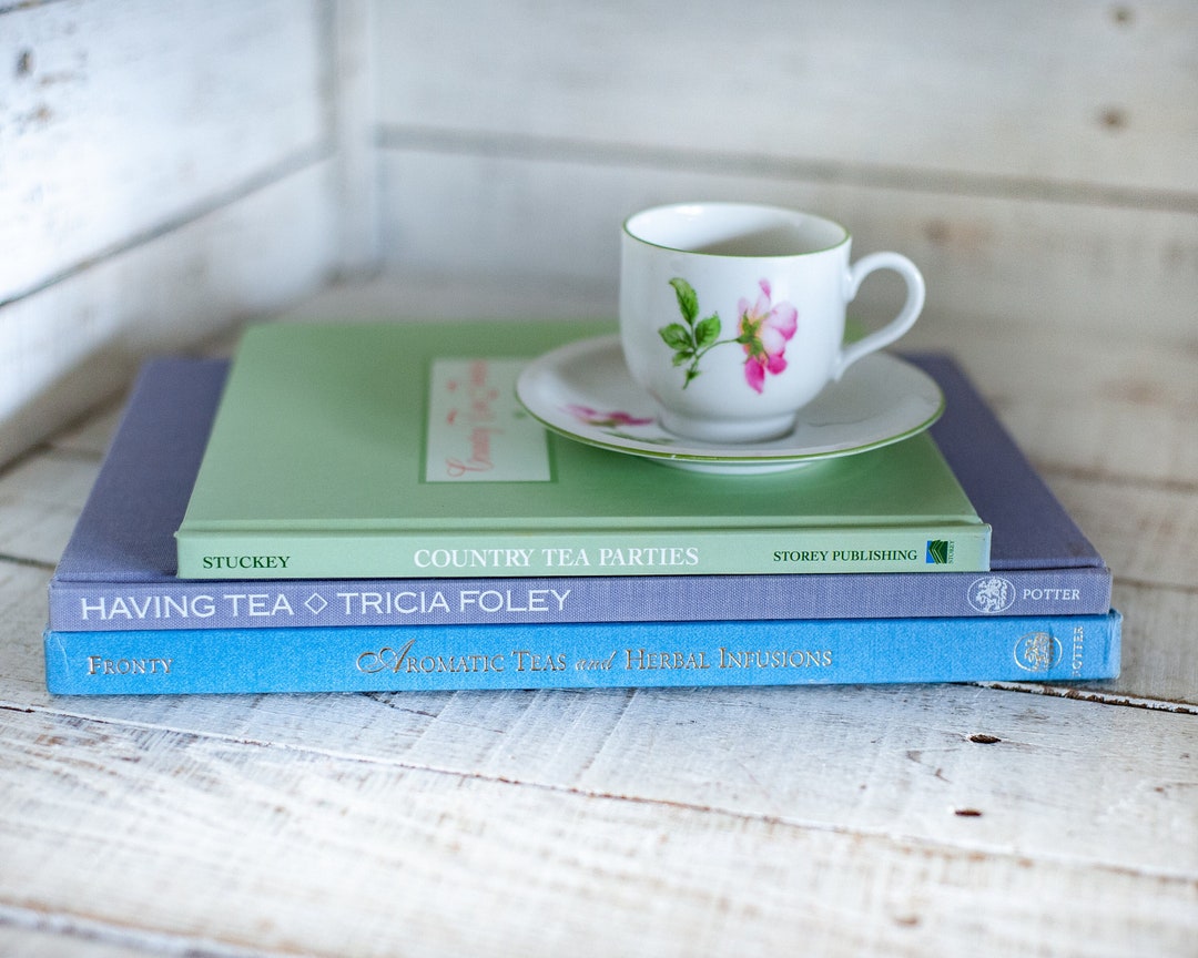 Tea Party Books Stack, Book Collection About Tea, High Tea Party Table ...