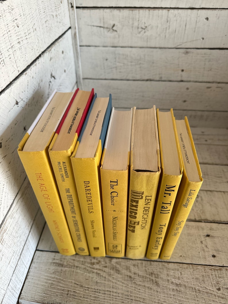 Yellow Books Stack: Home Staging Book Collection - Etsy