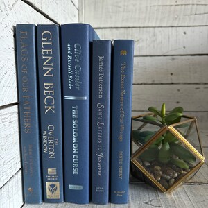 Blue Books Set, Modern Dark Blue Interior Decorator Books, Navy Blue ...