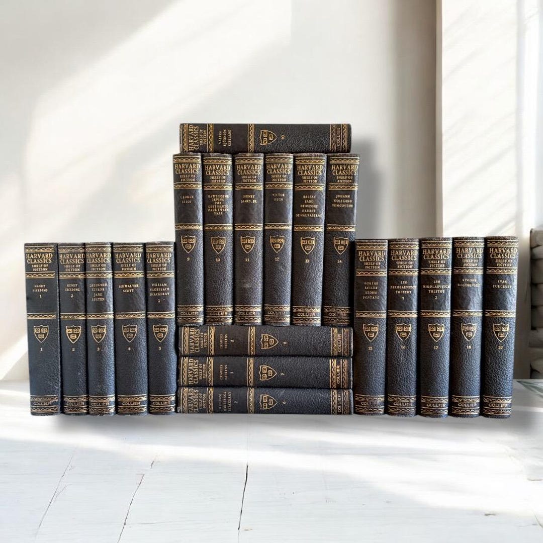 Antique 1917 Harvard Classics Shelf of Fiction Books Collection ...