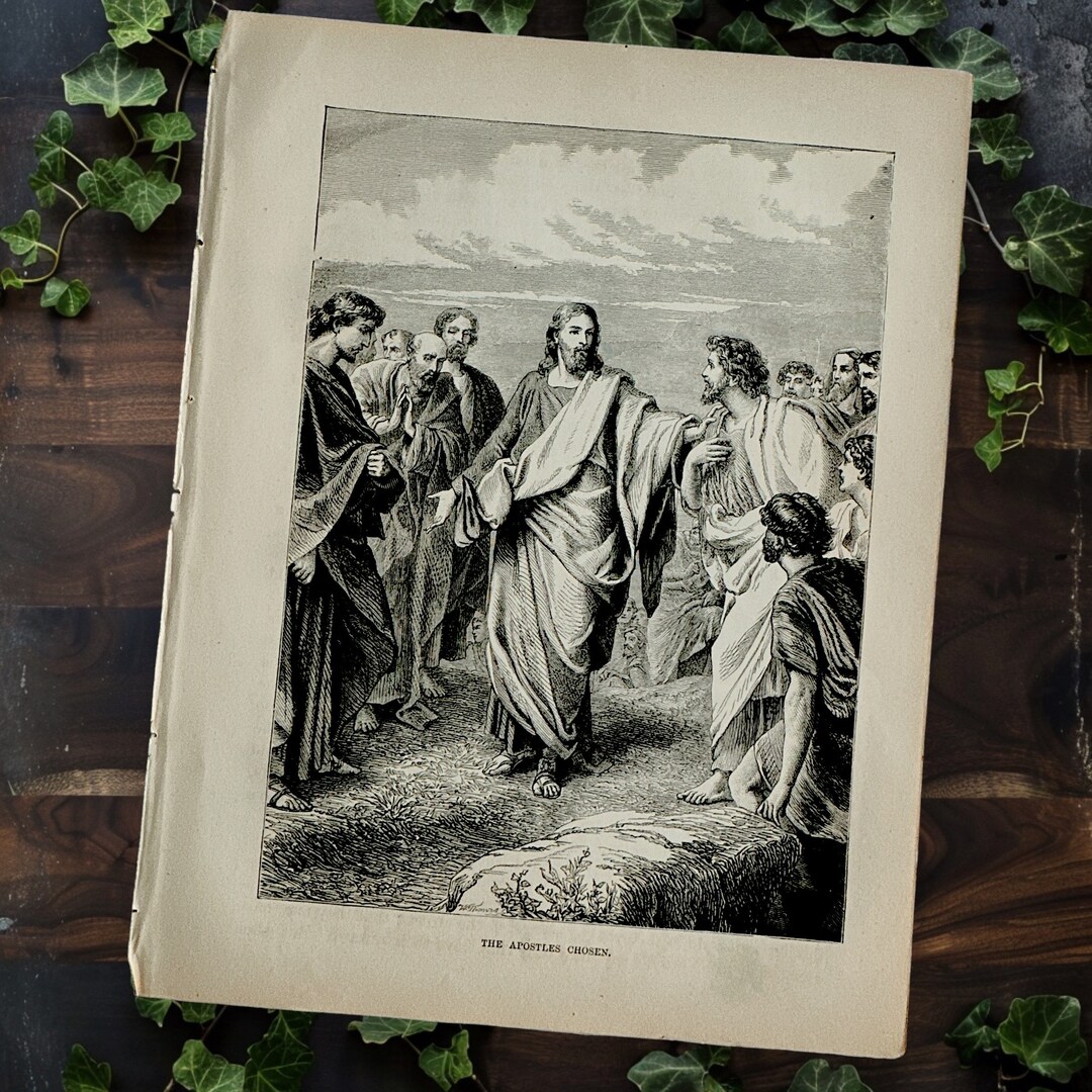 Antique 1877 Bible Engraving Art of Jesus Choosing the Apostles ...