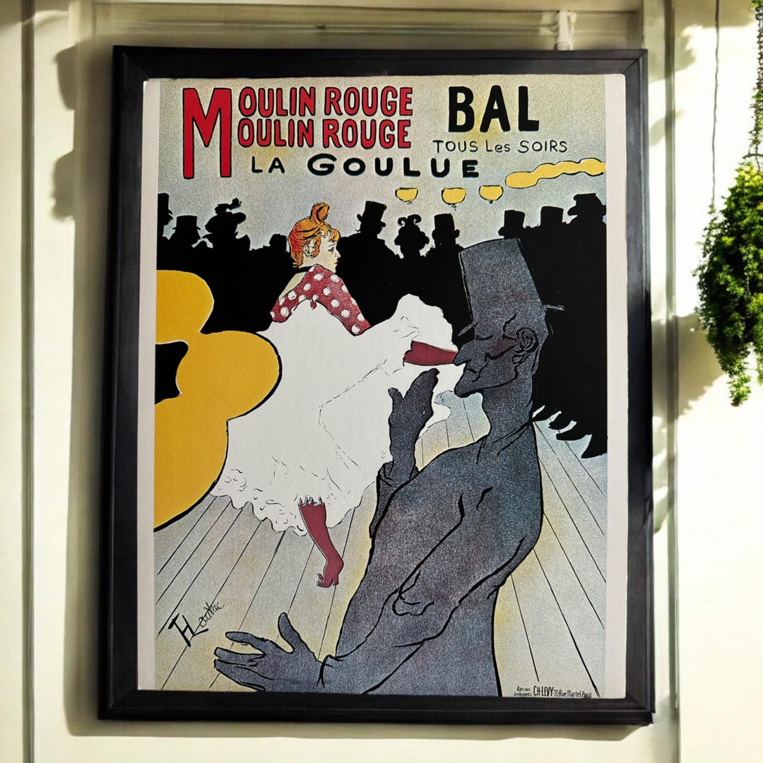 Vintage 1973 Moulin Rouge Art Poster Print by Henri De Toulouse Lautrec ...
