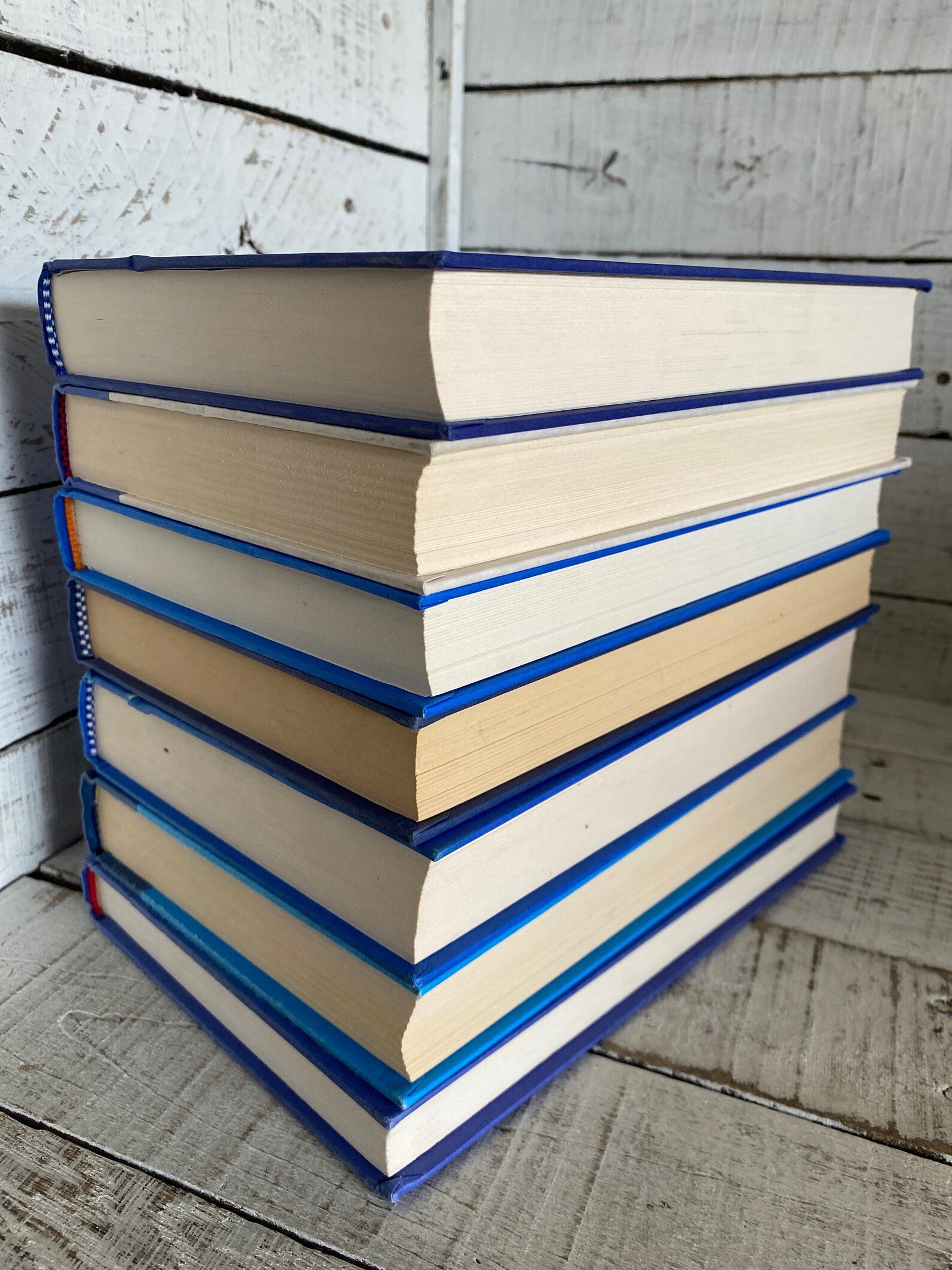 Blue Books Set: Modern Home Staging Decor, Nautical Collection - Etsy