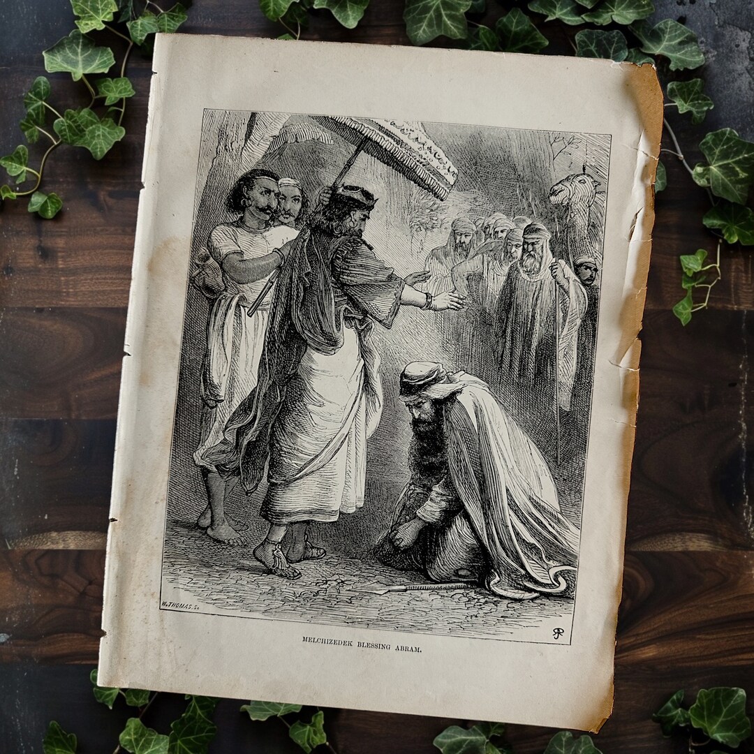 Antique 1877 Bible Engraving of Abraham, Original Biblical Engraving of ...