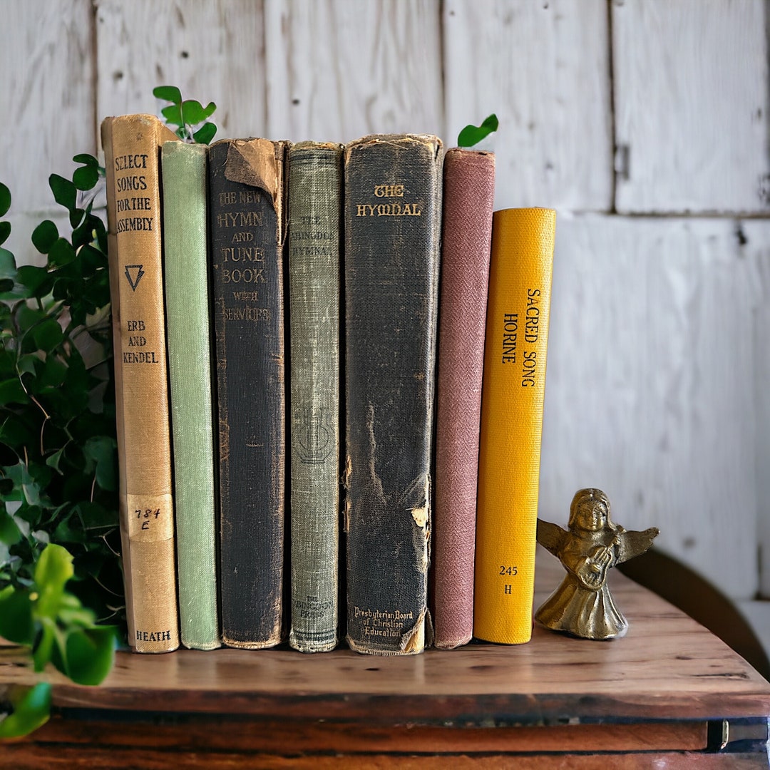 Antique Hymnals, Vintage Hymn Books, Antique Religious Books, Church ...