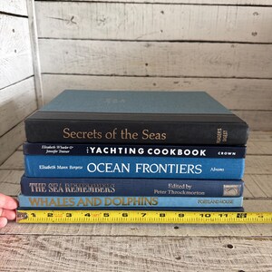 Large Nautical Coffee Table Books, Blue Beach House Interior Decorator ...