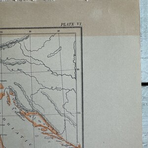 Antique 1891 Original Italy Book Plate Art, Antique Italy Map, Italian ...