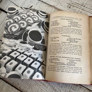 Vintage Brick Red Cookbooks Set of 4, Old Shabby Cook Books Collection ...