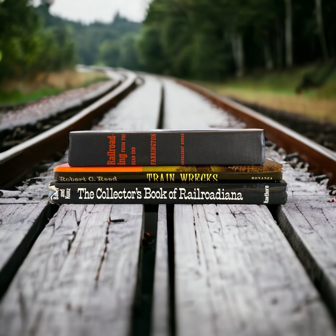 Vintage Train and Railroad Books, Set of 3 Book Collection About ...