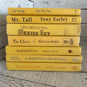 Yellow Books Stack, REAL Yellow Interior Decorator Books, Yellow Book ...