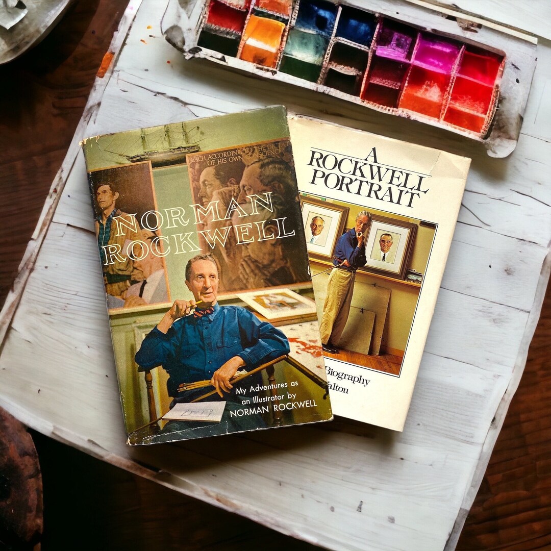 Vintage Norman Rockwell Book Set of 2, A Rockwell Portrait an Intimate ...