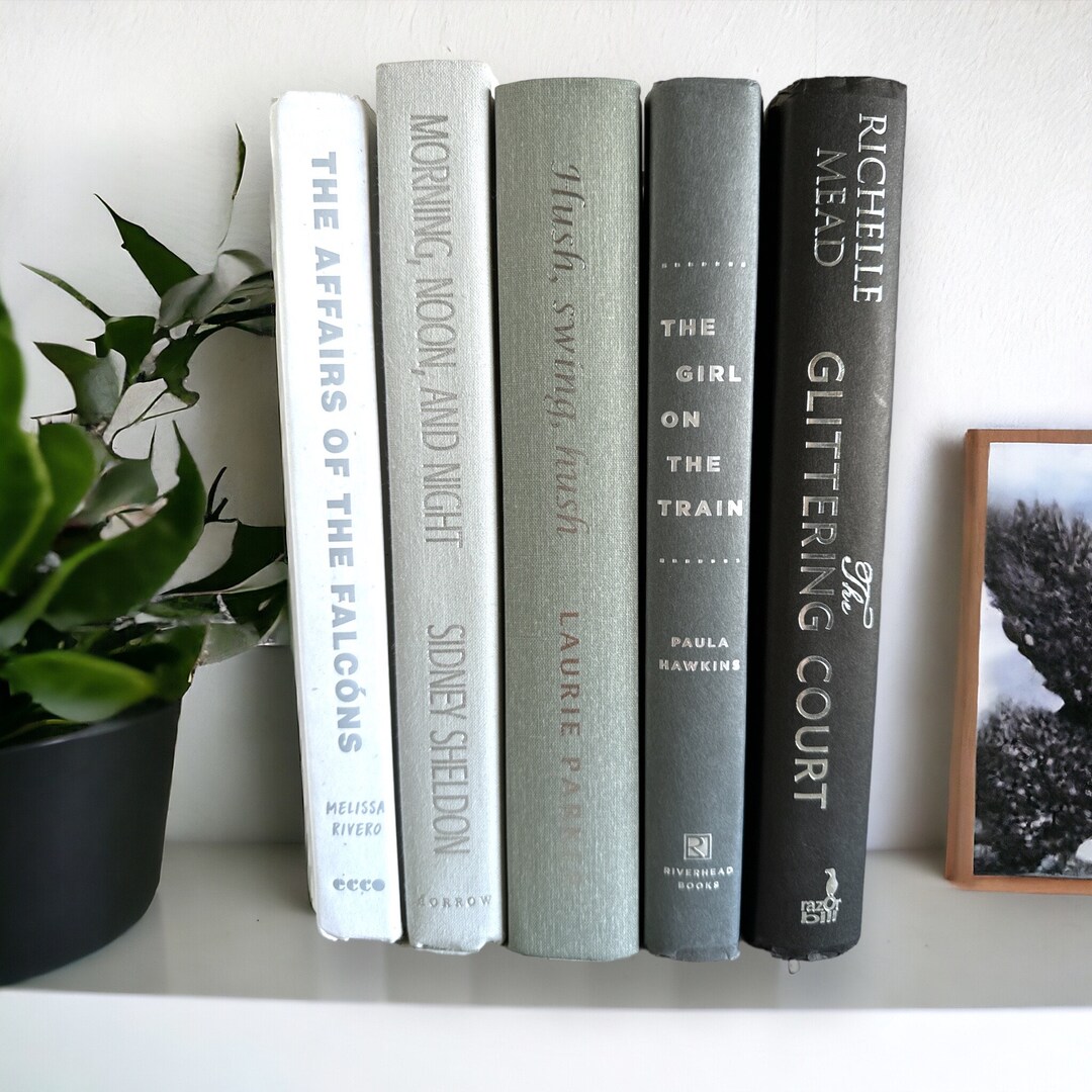 Modern White Gray and Black Ombre Books, White to Black Books ...