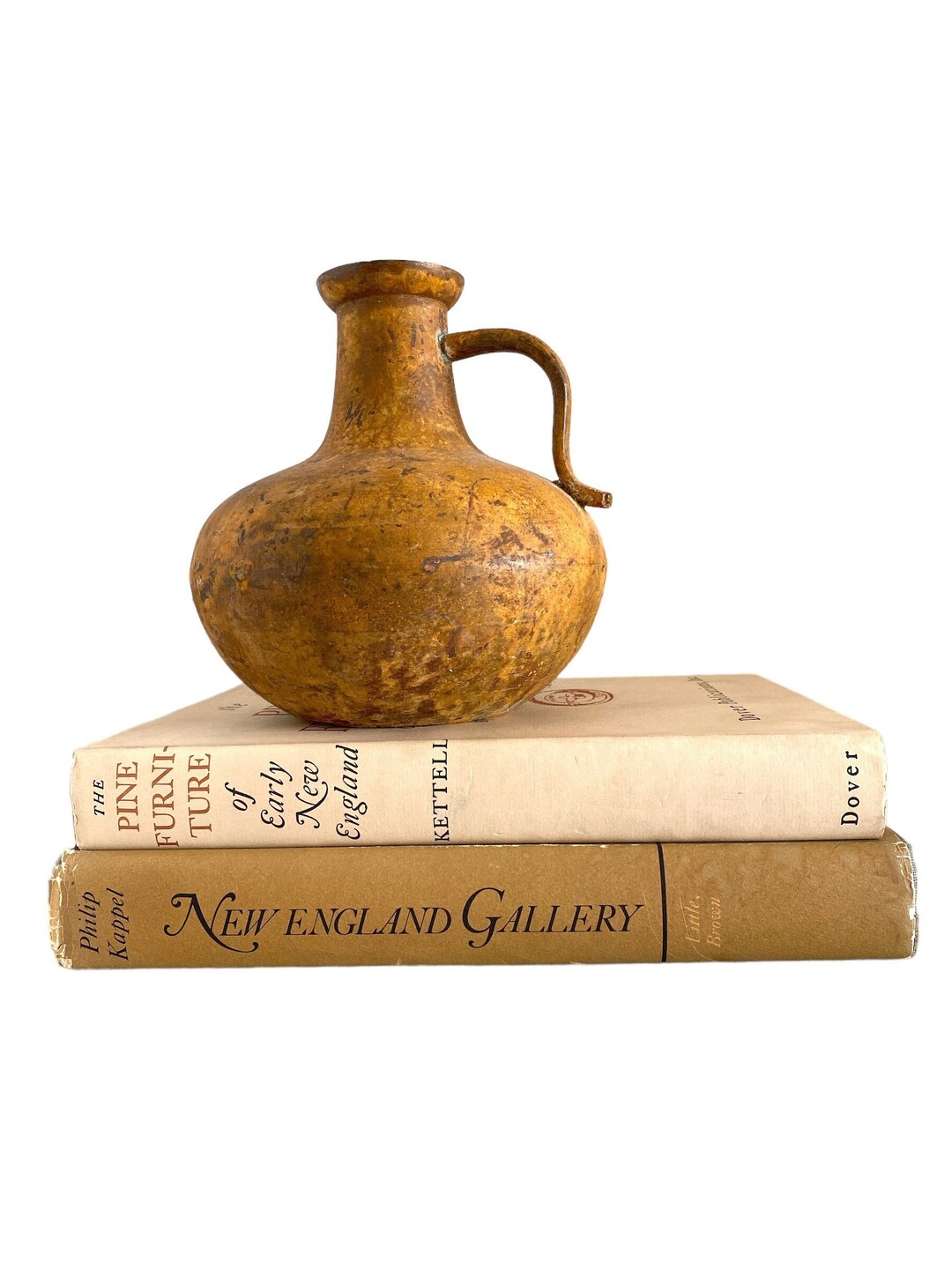 Vintage New England Large Coffee Table Books Set in Neutral Beige and ...