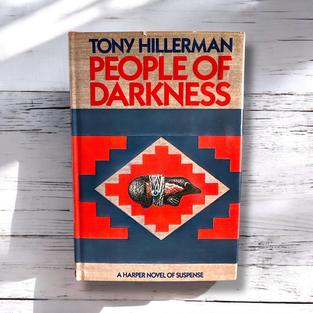 SIGNED First Edition People of Darkness by Tony Hillerman, Native American Navajo Mystery Novel ...