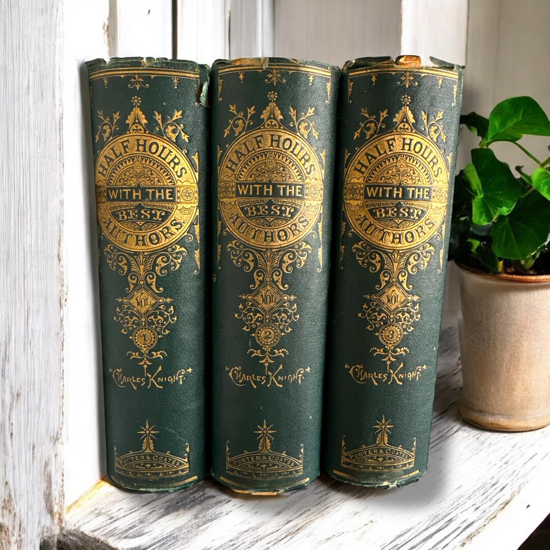 Antique Green Books Stack, Antique Green Interior Decorator Books ...