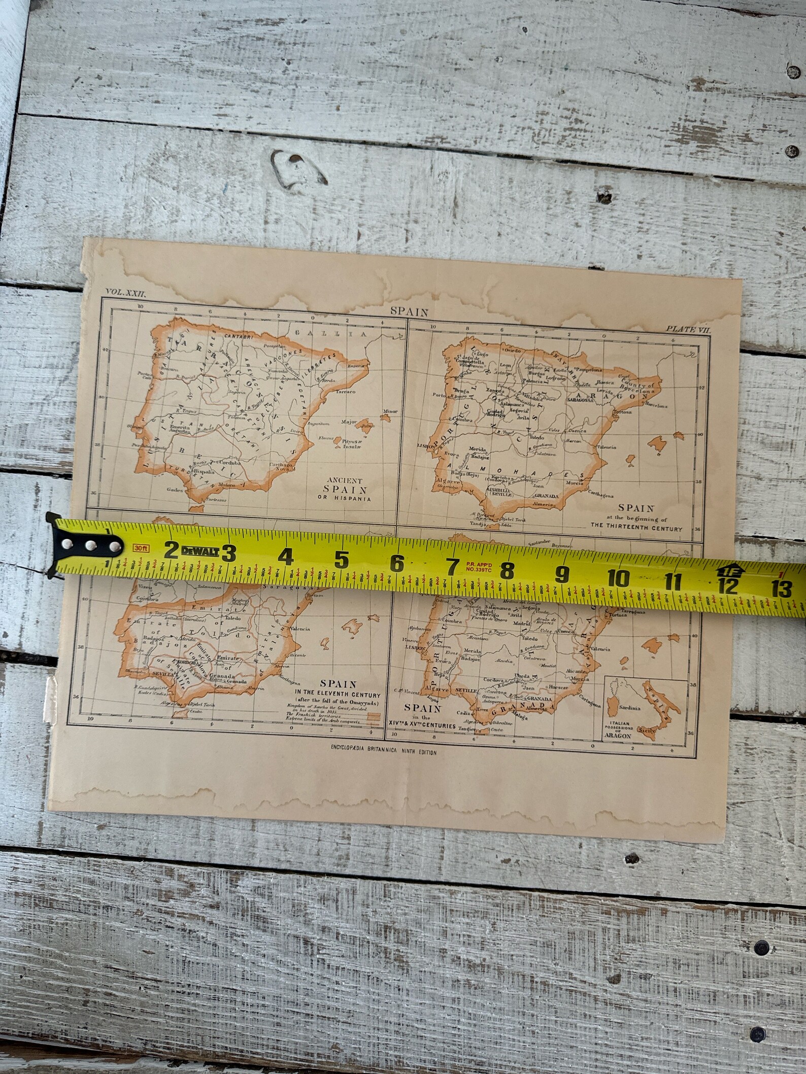 Antique Spain Map Print: 1891 Spanish Book Plate Art - Etsy