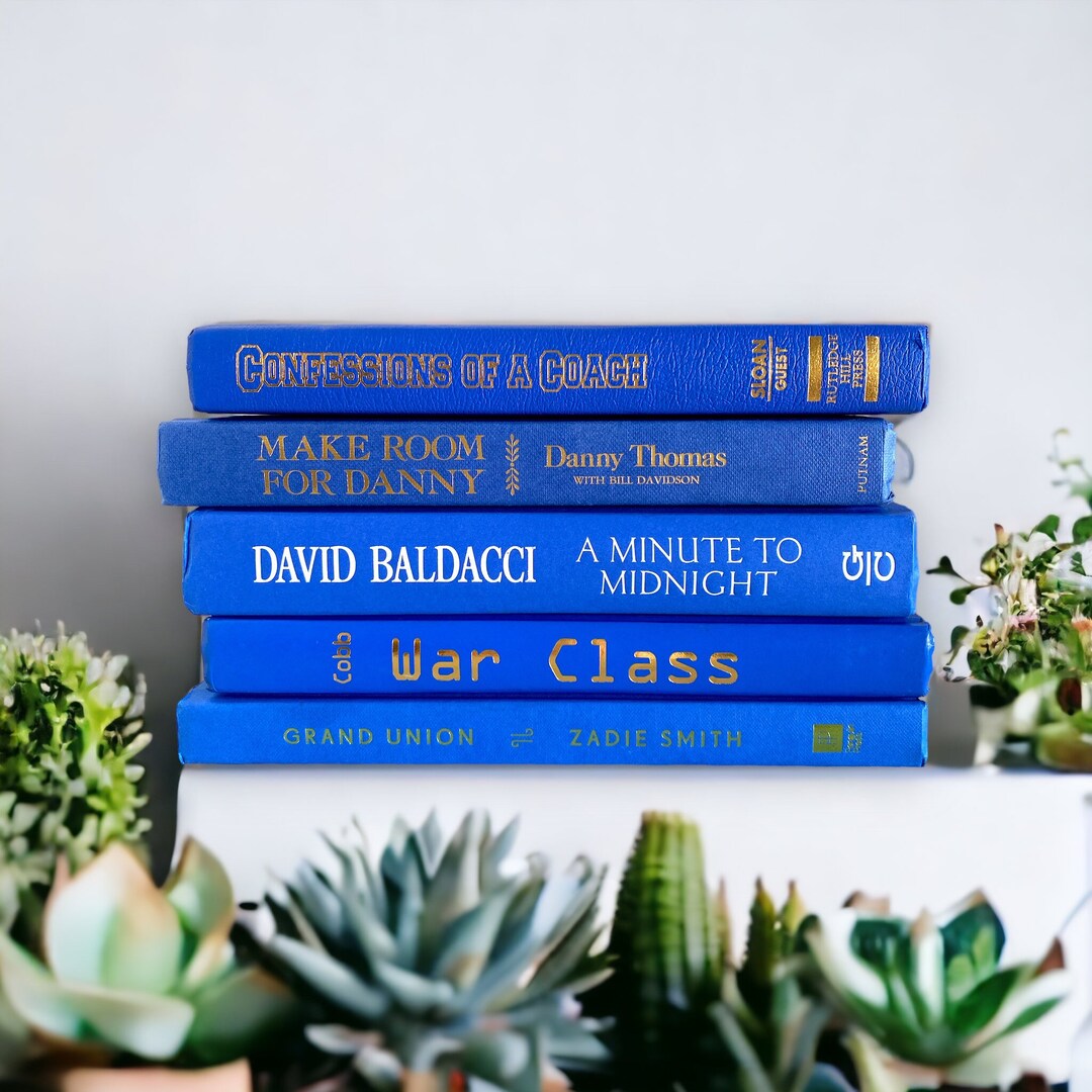 Cobalt Blue Books: Home Decor Staging Set of 5 - Etsy