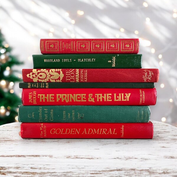 Christmas Book Decor - Etsy
