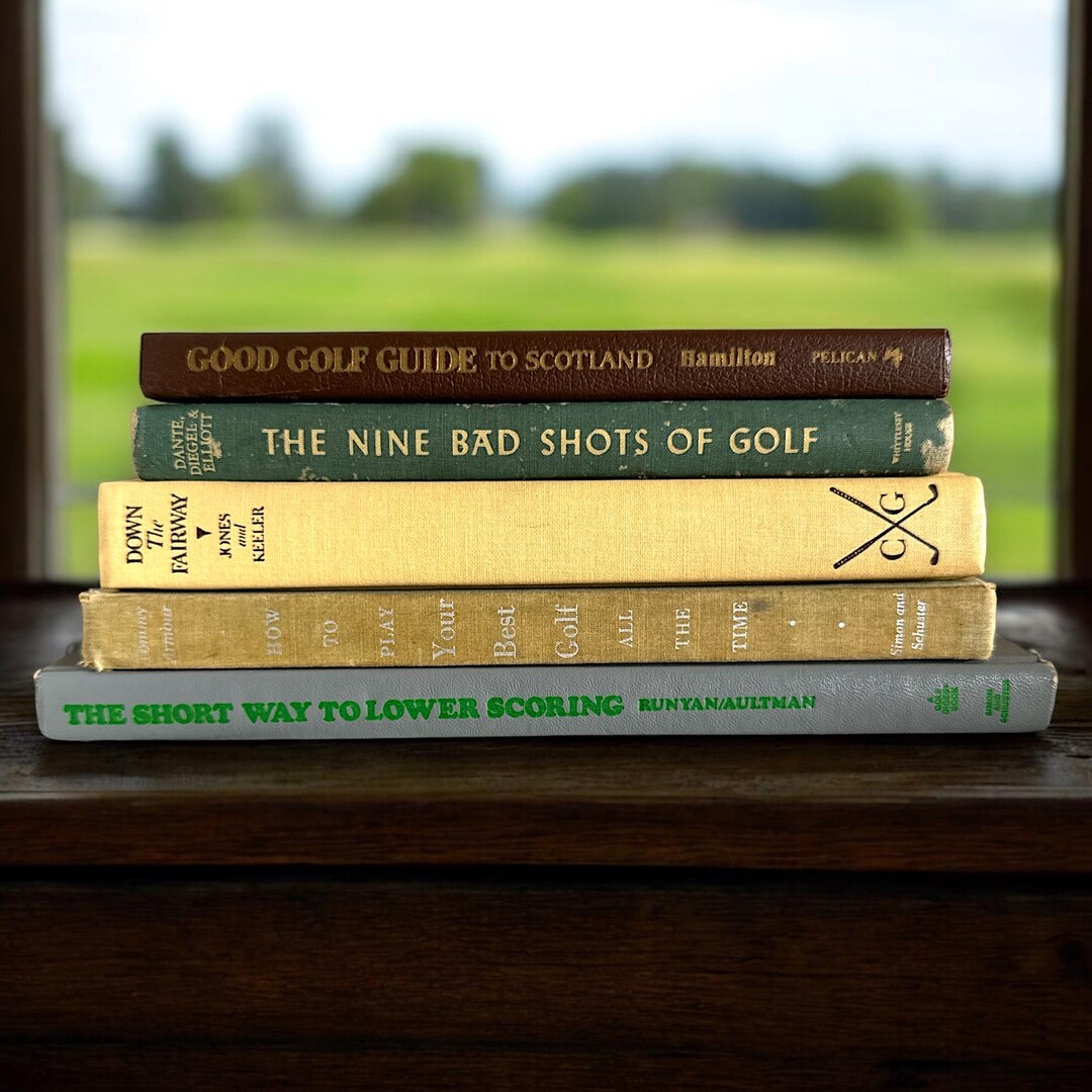 Vintage GOLF Books Set, Book Collection About Golfing, Golfer Sports ...