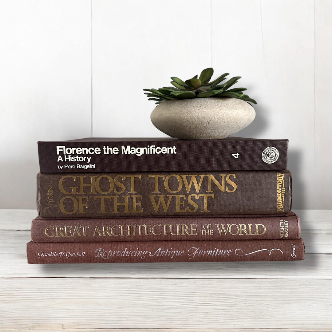 Large Brown Coffee Table Books, Vintage Big Brown Books, Shades of ...