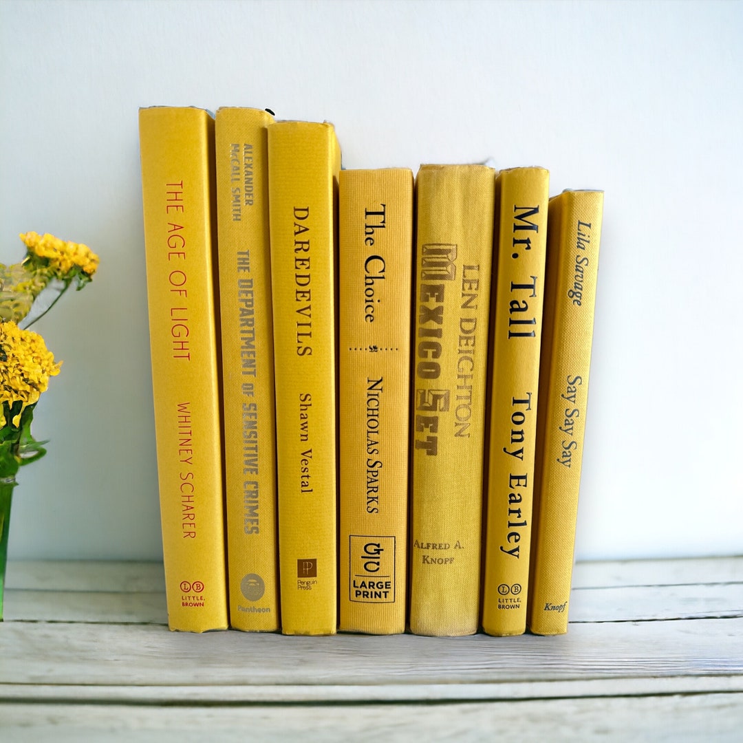 Yellow Books Stack, REAL Yellow Interior Decorator Books, Yellow Book ...