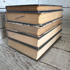 Vintage Text Books Set of 5, Antique School Books Lot, Old Textbooks ...
