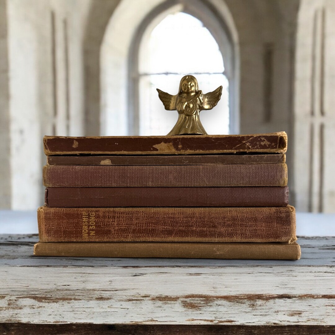Vintage Brown Hymnals, Antique Hymn Books, Antique Religious Books ...