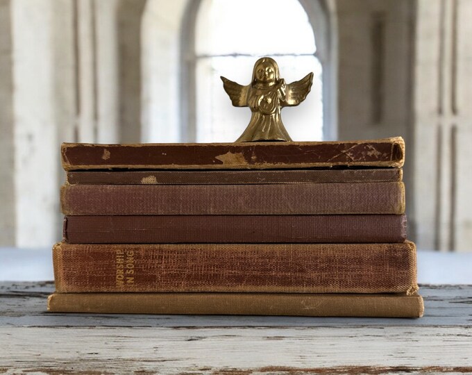 Vintage Brown Hymnals, Antique Hymn Books, Antique Religious Books ...