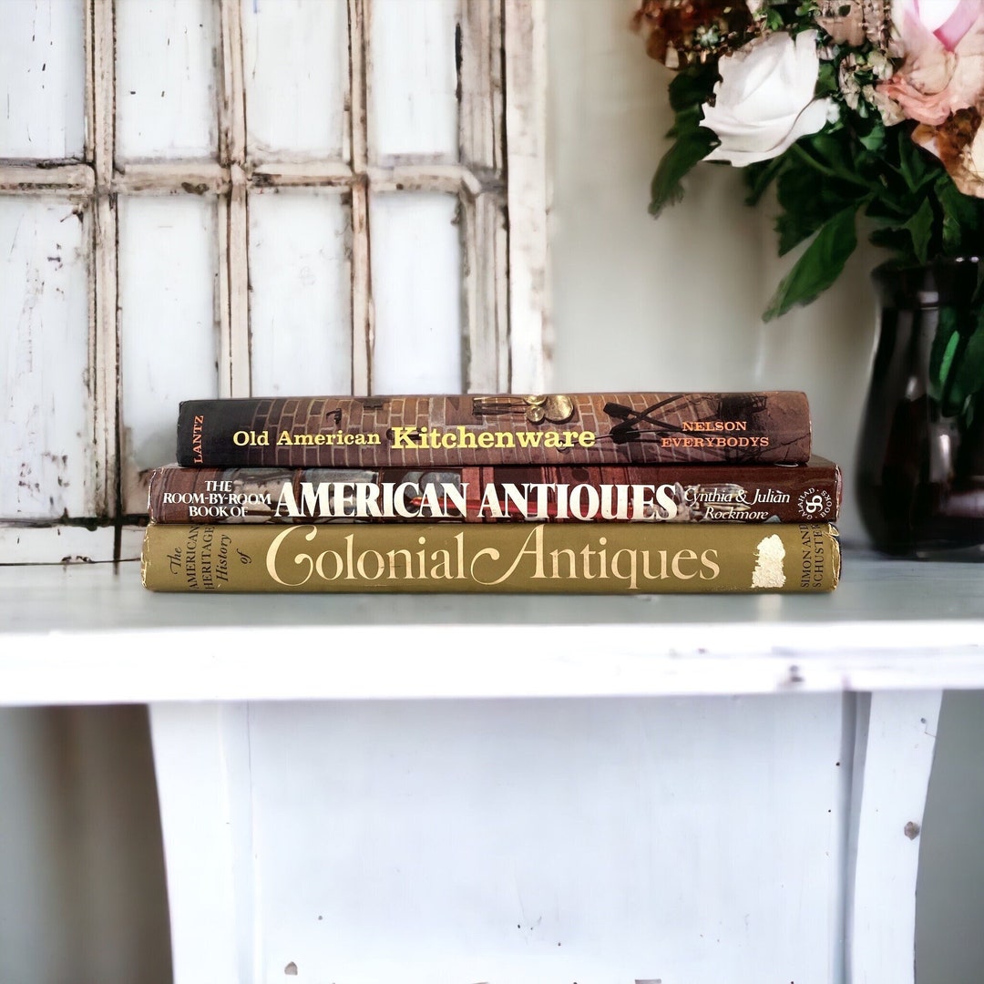 Vintage Antique Books Stack Collection, Books About Antiques, Set of 3 ...