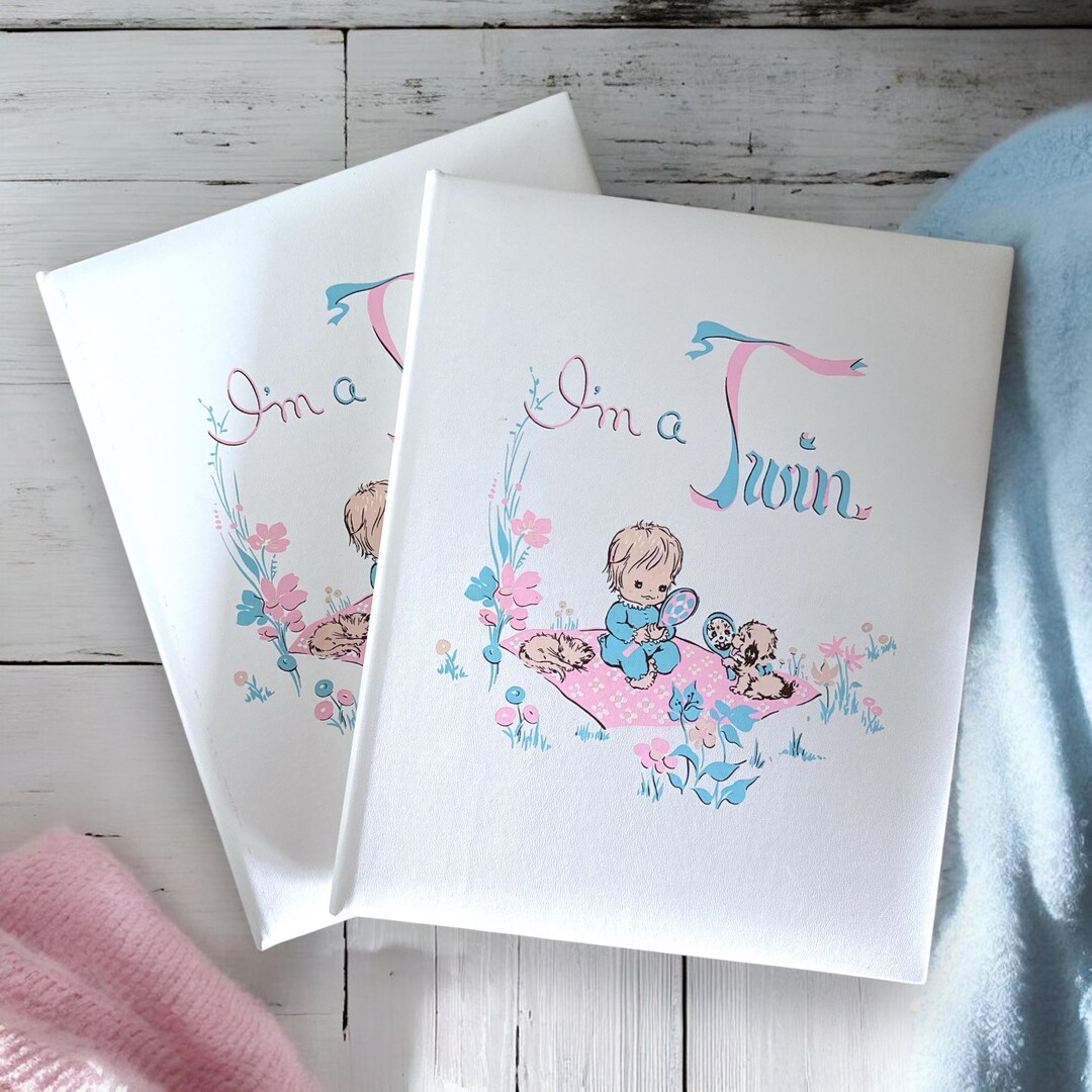 Vintage Twin Baby Books Set of 2 in Slipcase, Vintage C. R. Gibson Our ...