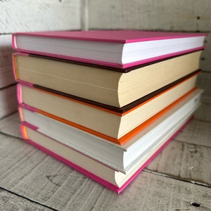 Modern Hot Pink Books Stack, Collection of 5 REAL Interior Decorator ...