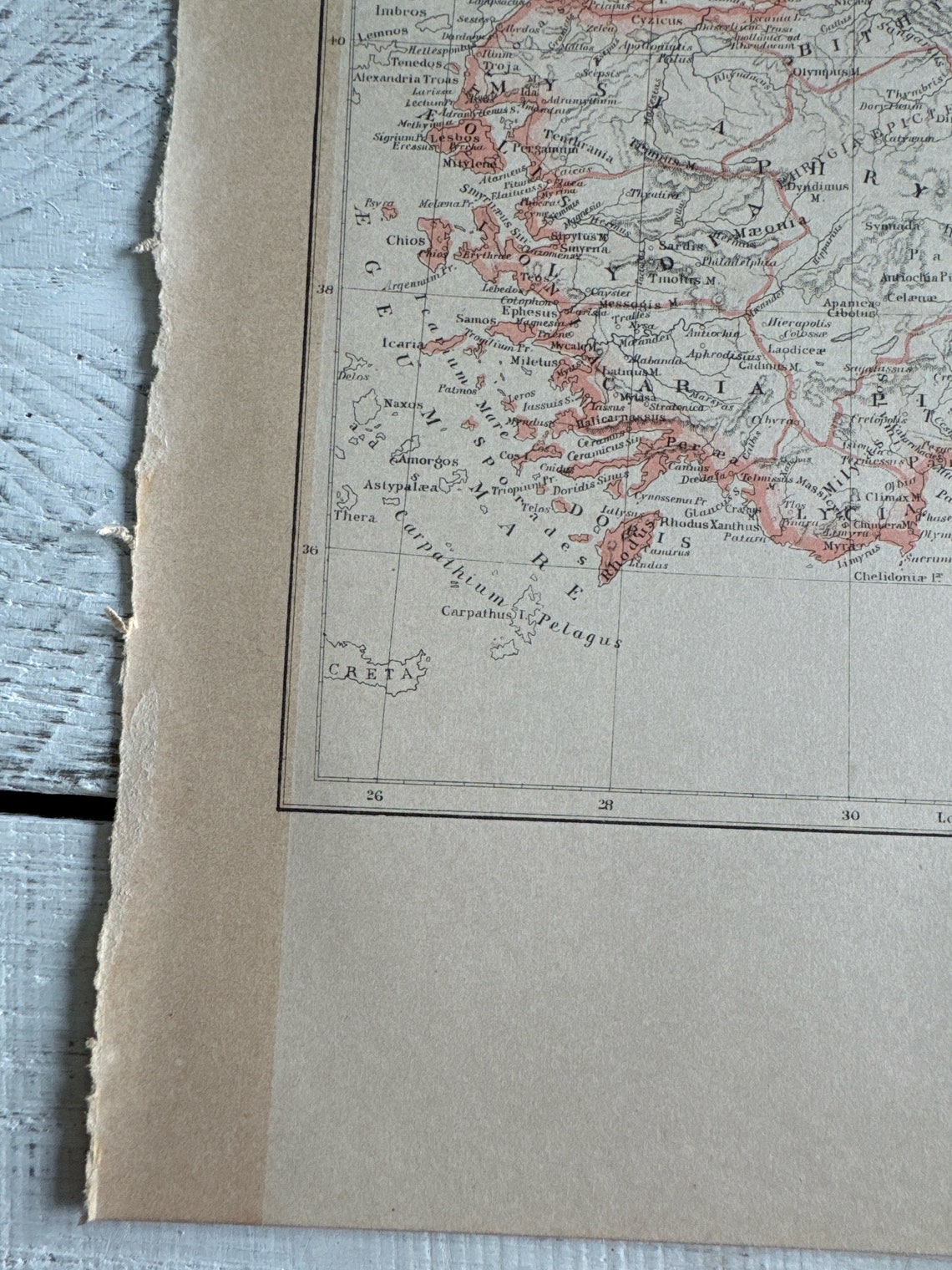 Antique Asia Minor Map: 1891 Lycia, Lydia, Lycaonia Book Plate - Etsy