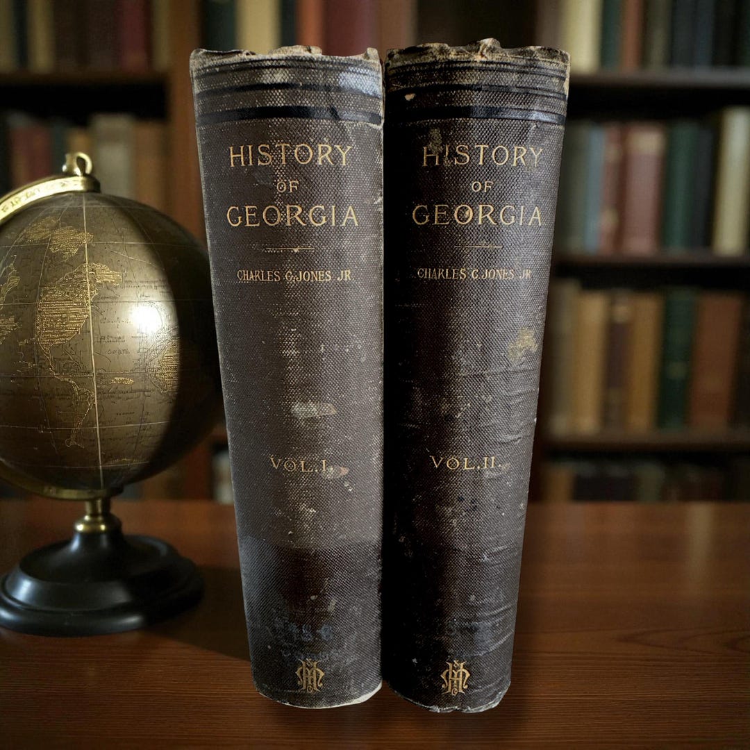Antique 1883 History of Georgia Book Set: First Edition, Maps - Etsy
