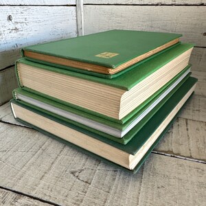 Vintage Green Books, Vibrant Green Shelf Decor, Green Interior ...
