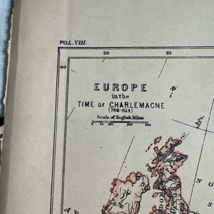 Antique 1891 Original Ancient Europe Map, Real Map of Europe in the ...