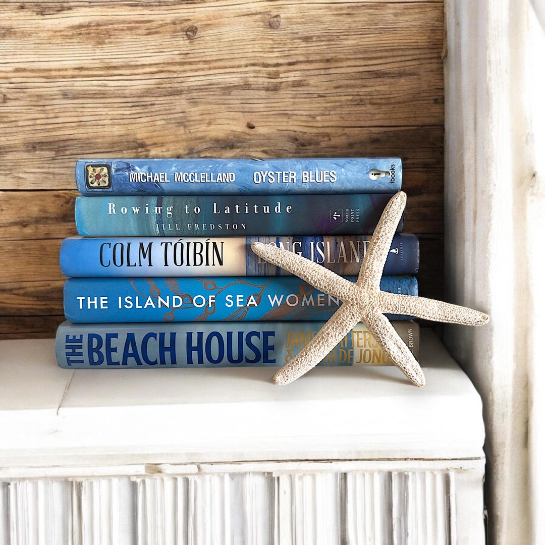 Nautical Blue Books, Beach House Interior Decorator Books, Coastal ...