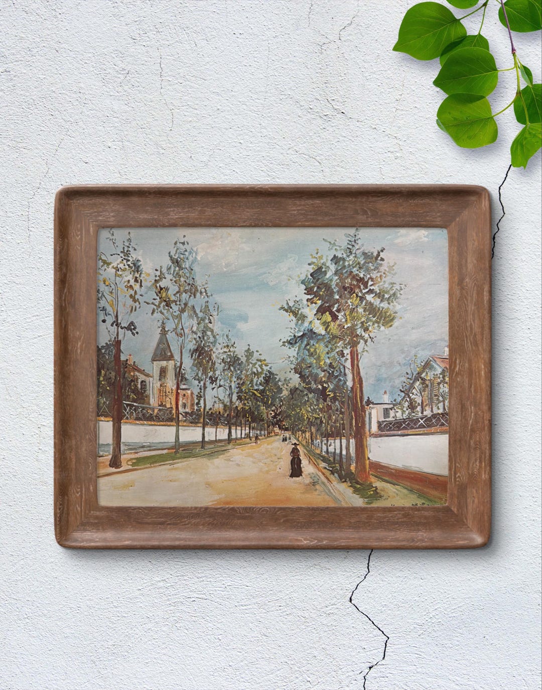 Vintage 1973 Art Print by Maurice Utrillo Titled A Street in the ...