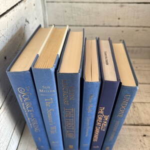 Blue Books Set, Modern Blue Interior Decorator Books, Blue and Gold ...